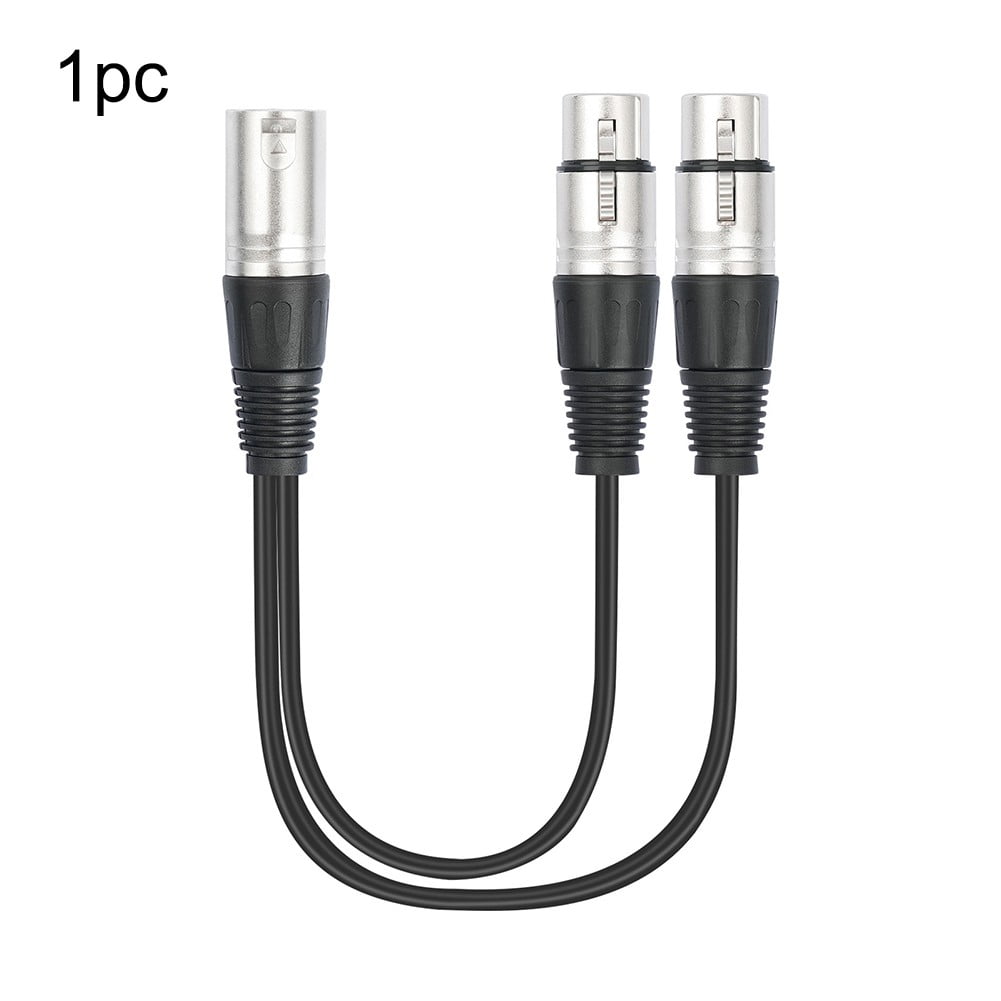Arkzeo 30CM 3Pin XLR Female To Dual 2 Male Y Splitter Cable Adapter ...