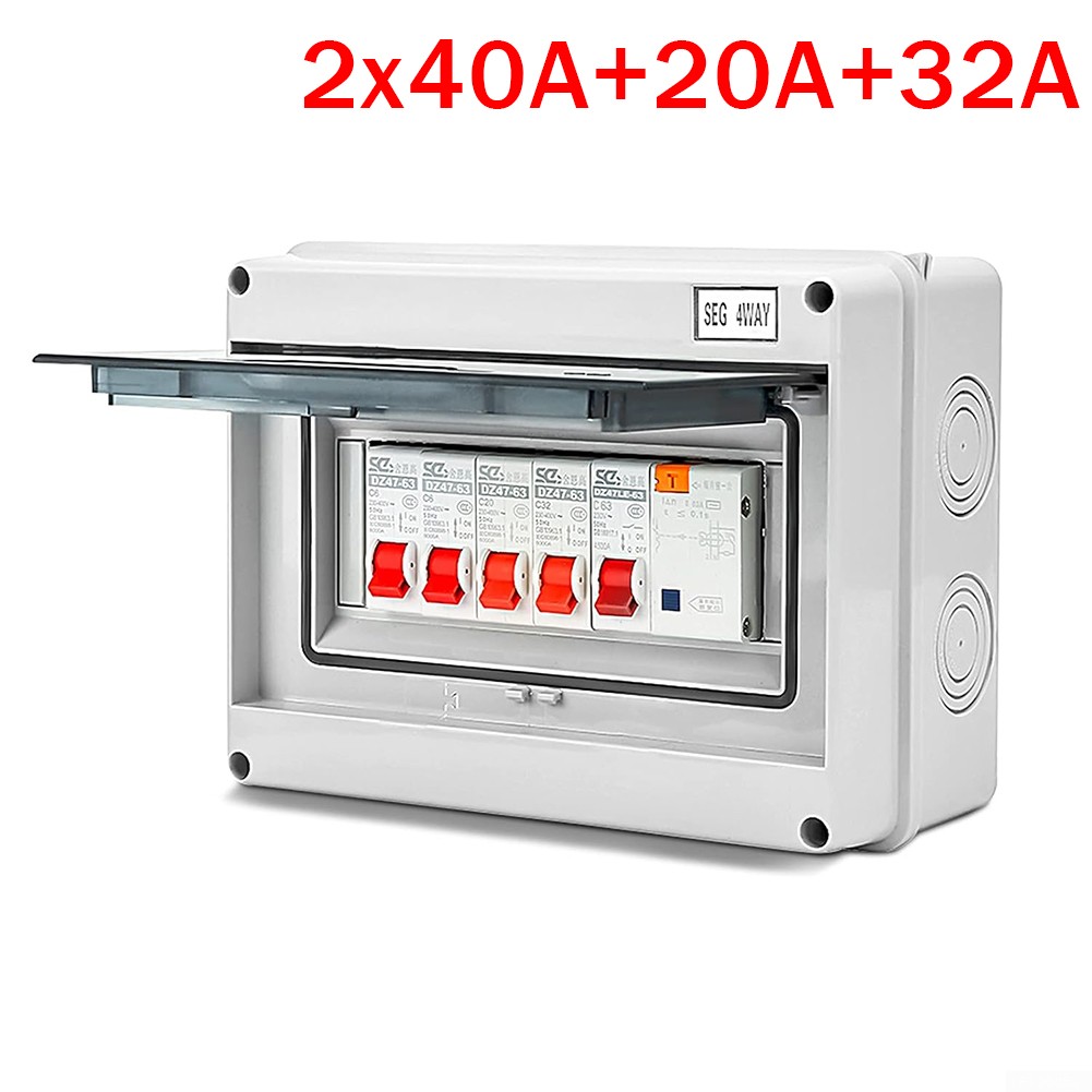 Arkzeo 4 Way Garage Shed Camper Van Caravan Consumer Unit Fuse Box with ...
