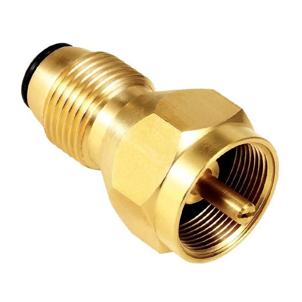 Arkzeo Brass Gas Tank Adapter Bottle Brass Cylinder Coupler Lp Gas 1 Lb ...
