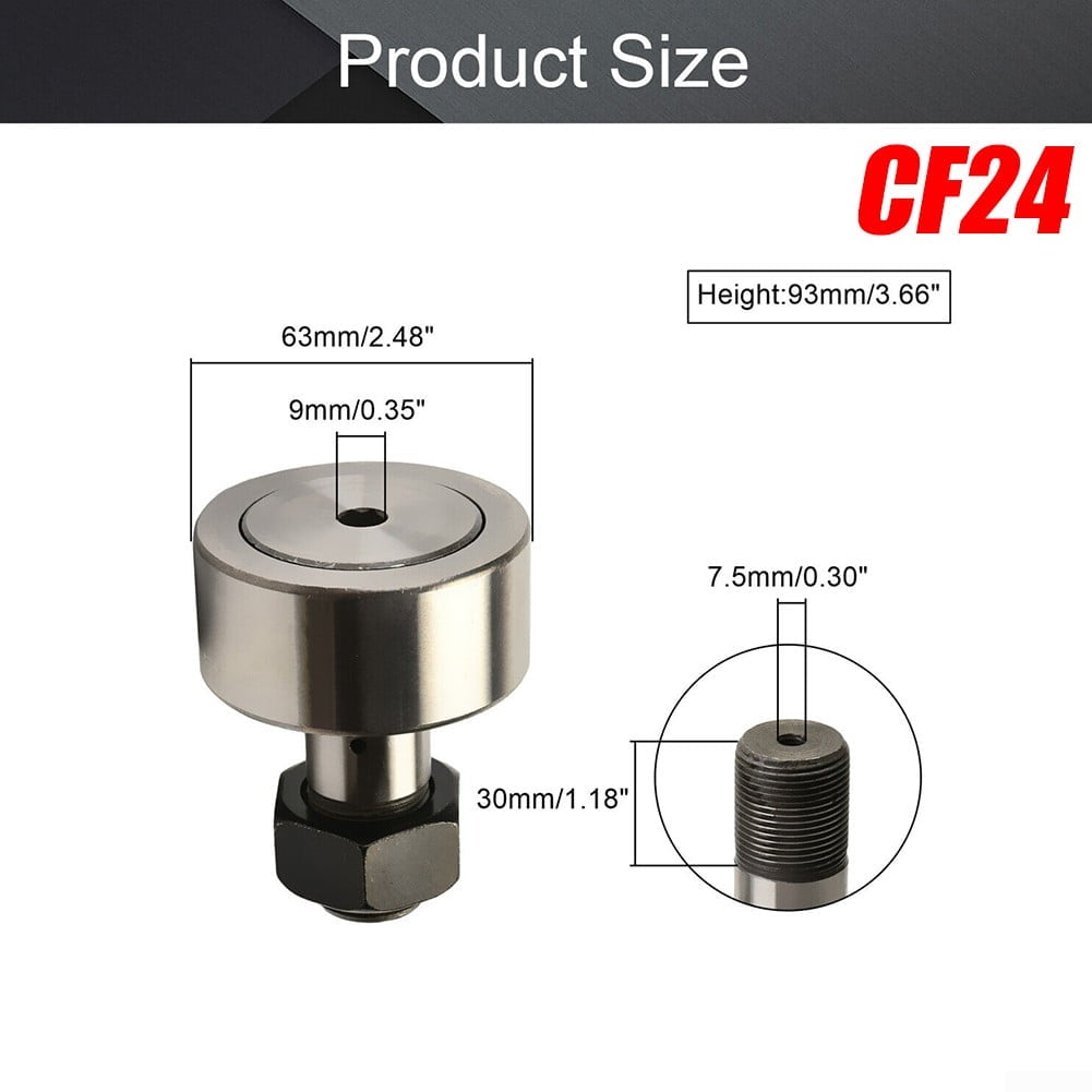 Arkzeo CF3-CF24-1 Stud Type Cam Follower Needle Roller Track Bearing ...