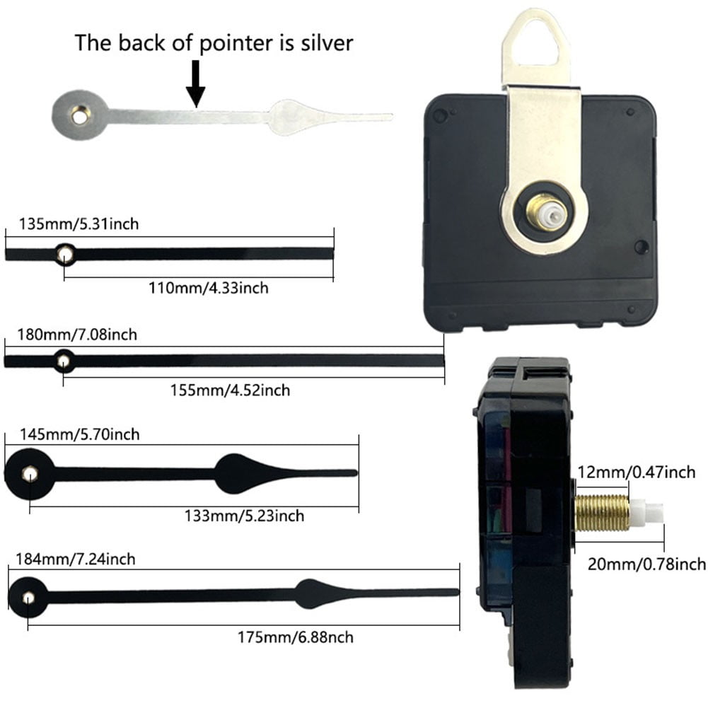 Arkzeo Clock Mechanism Motor Battery Operated Clock Mechanism Standard ...