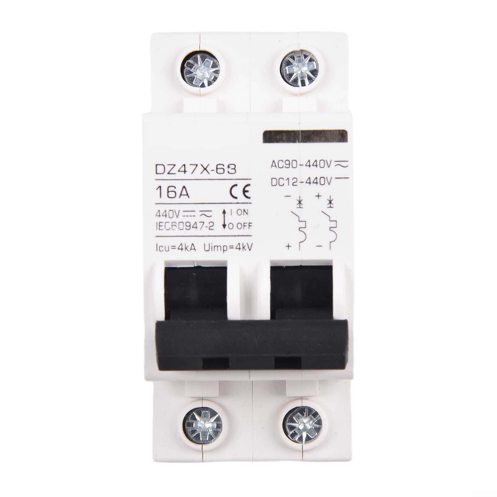 Arkzeo DC Circuit Breaker 440V 2 Pole Dual MCB Type C Solar Circuit ...