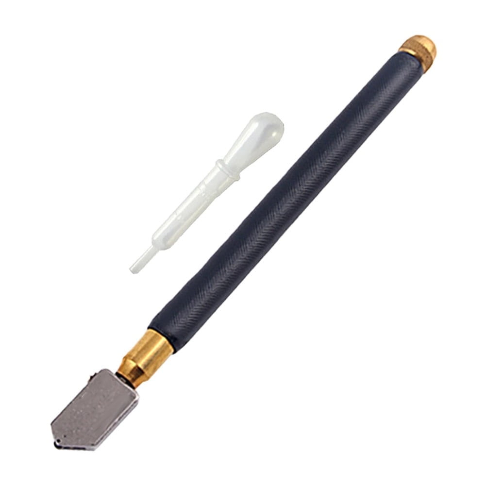 Arkzeo Glass Cutter Metal Handle Straight Head Cutting Tool New Black ...