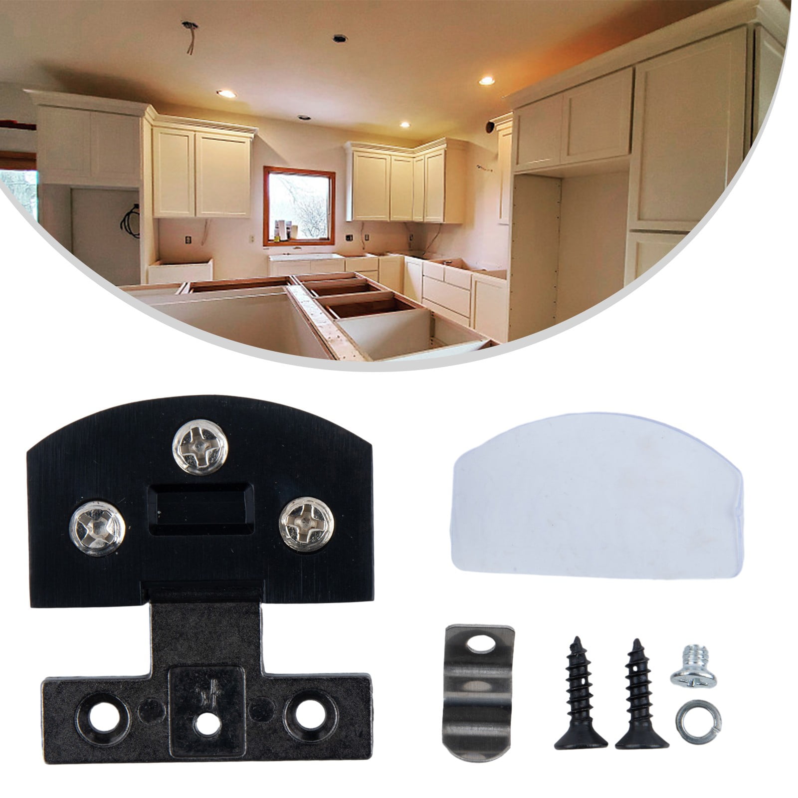 Arkzeo Glass Door Hinge Cupboard Display Cabinet Gate Clamp No Drilling ...