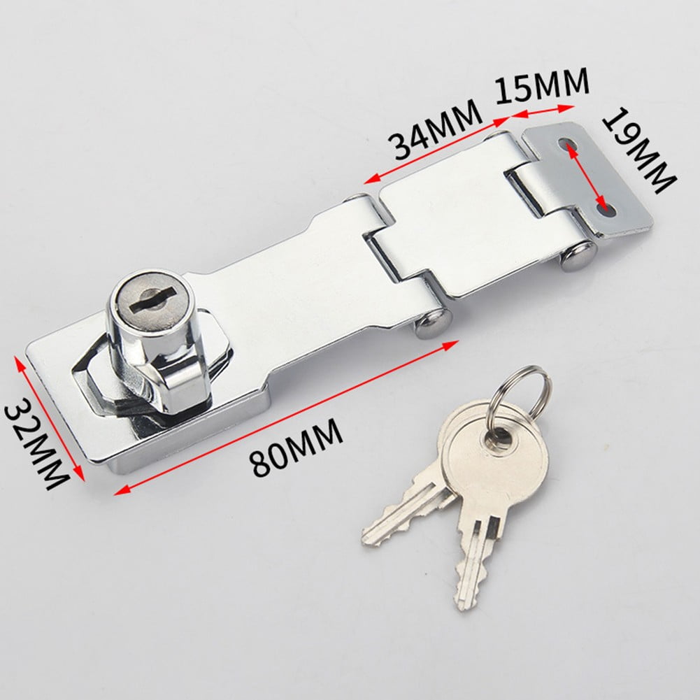 Arkzeo Heavy Duty Locking Hasp And Staple With Keys Padlock Cupboard ...