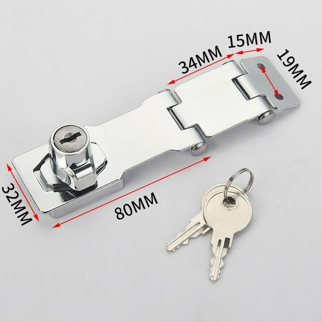 Arkzeo Heavy Duty Locking Hasp And Staple With Keys Padlock Cupboard ...