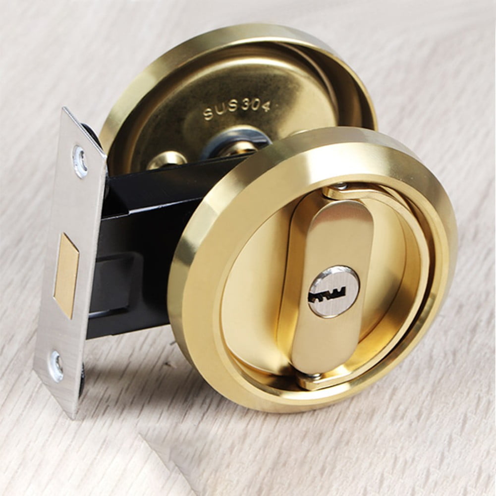 Arkzeo Invisible Door Lock Pull Ring Lock 304 Stainless Steel Sliding ...