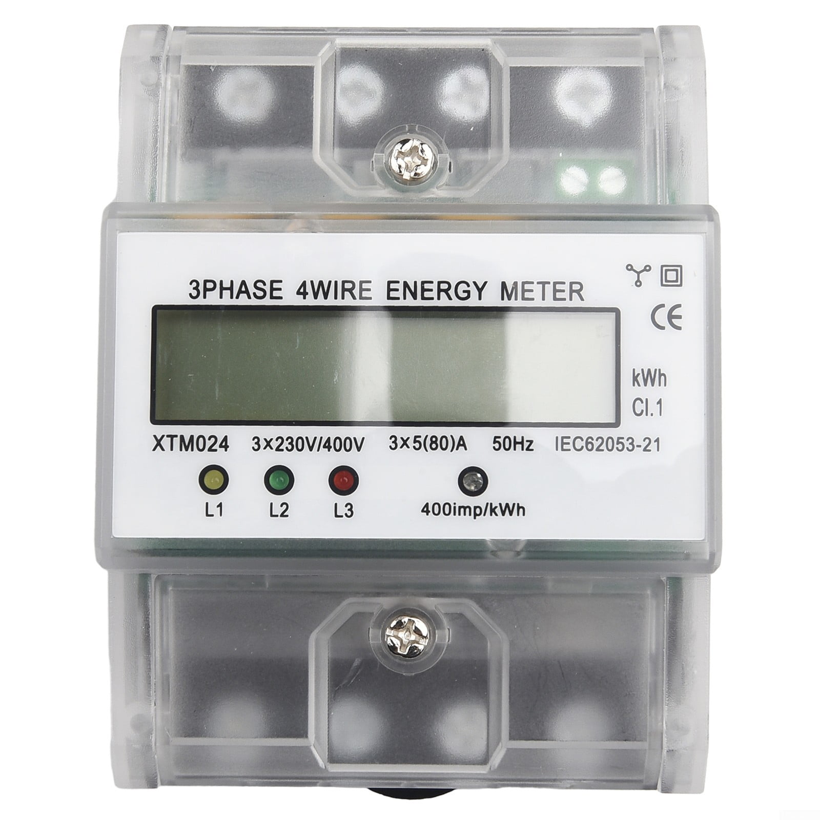 Arkzeo LCD Digital 3-Phase 4-Wire Electricity Meter 3 x 230/400V 5(80)A ...
