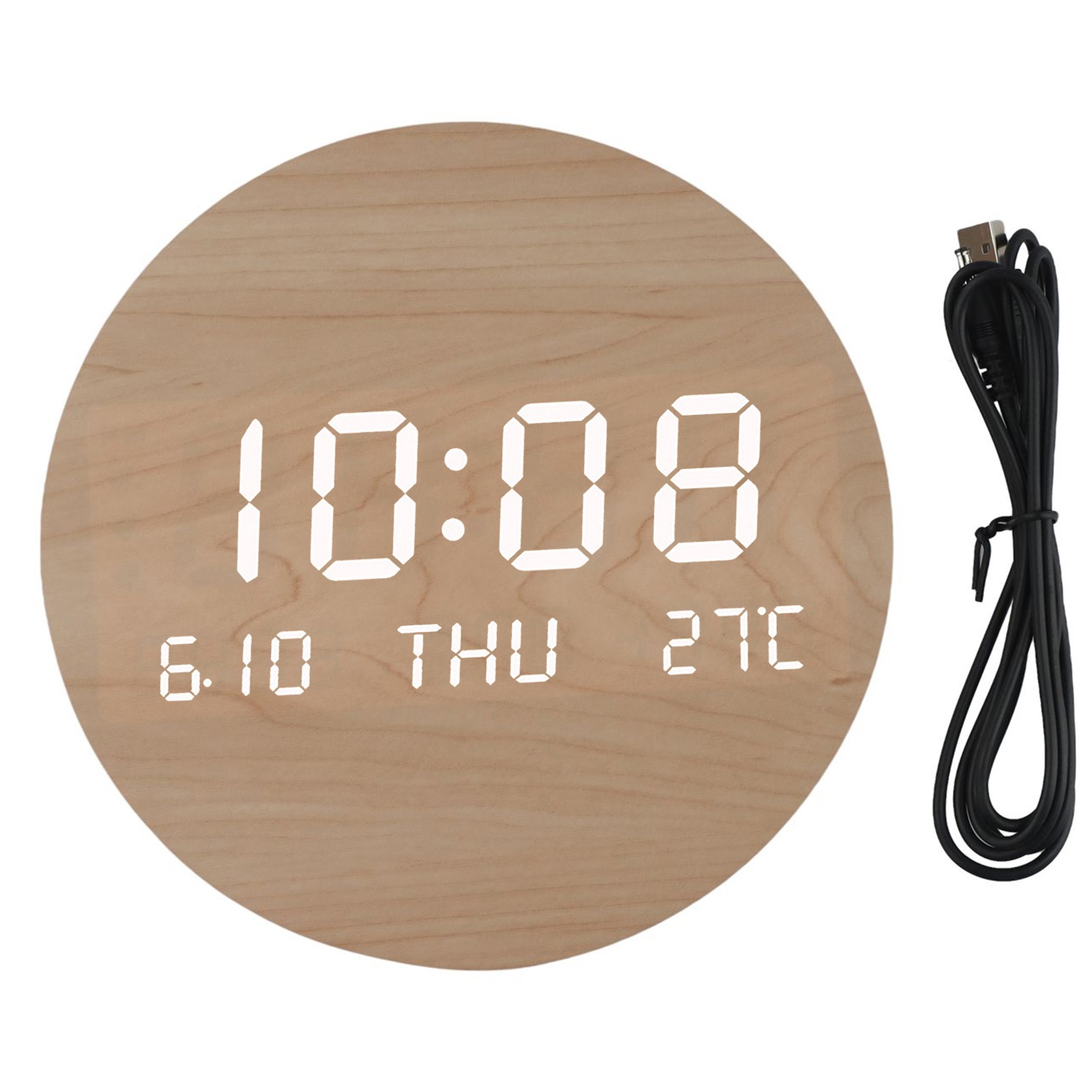 Arkzeo LED Digital Wall Clock Temperature Date Time Multi Function ...