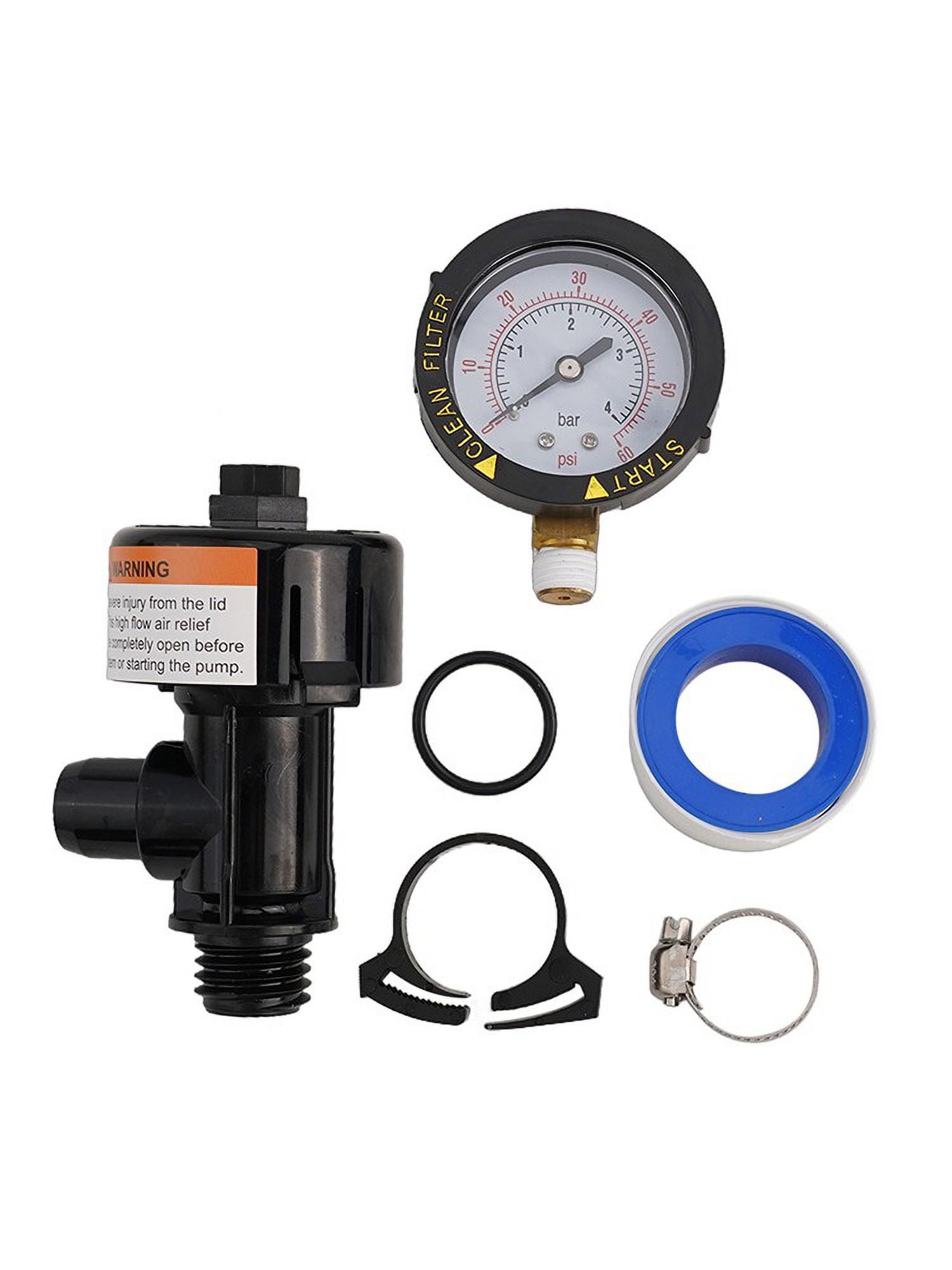 Arkzeo Manual Air Relief Valve For Pool Spa Filter With Pressure Gauge ...