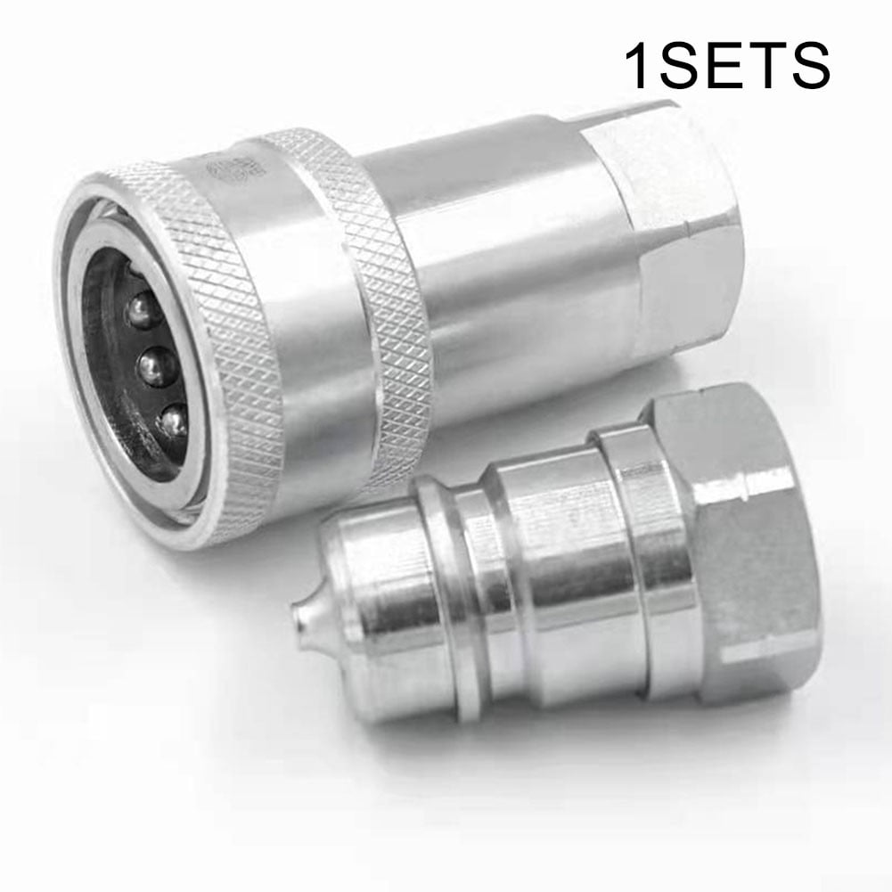 Arkzeo Quick Release Fitting NPT ISO A Hydraulic Coupling Connector 1/4 ...