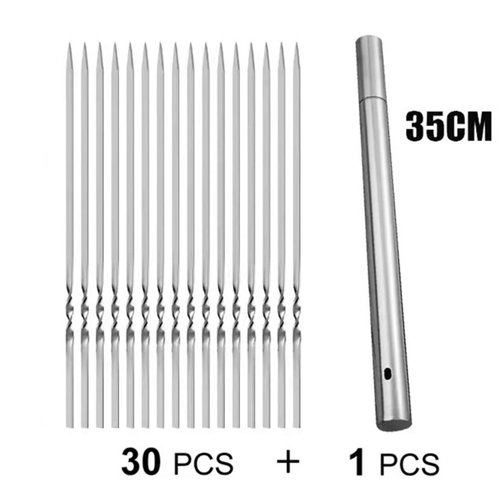 Arkzeo Stainless Steel Bbq Skewers With Storage Tube Outdoor Bbq Tools ...