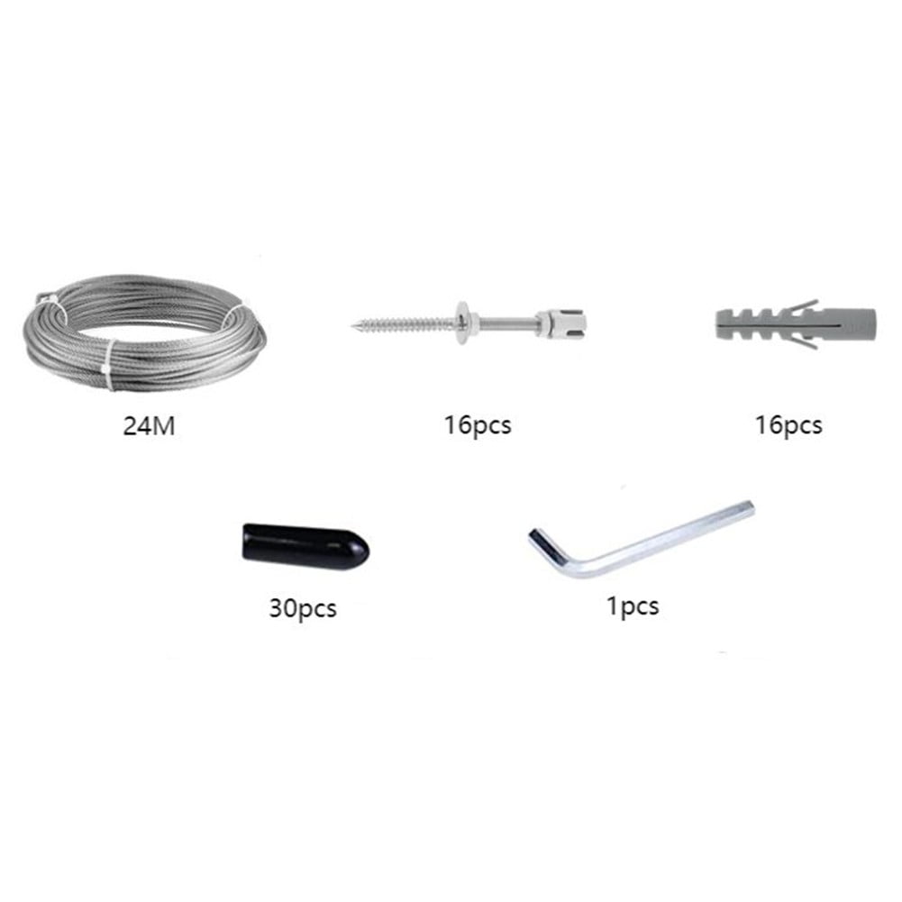 Arkzeo Stainless Steel Vine Plant Climbing Fixing Kit DIY Trellis ...