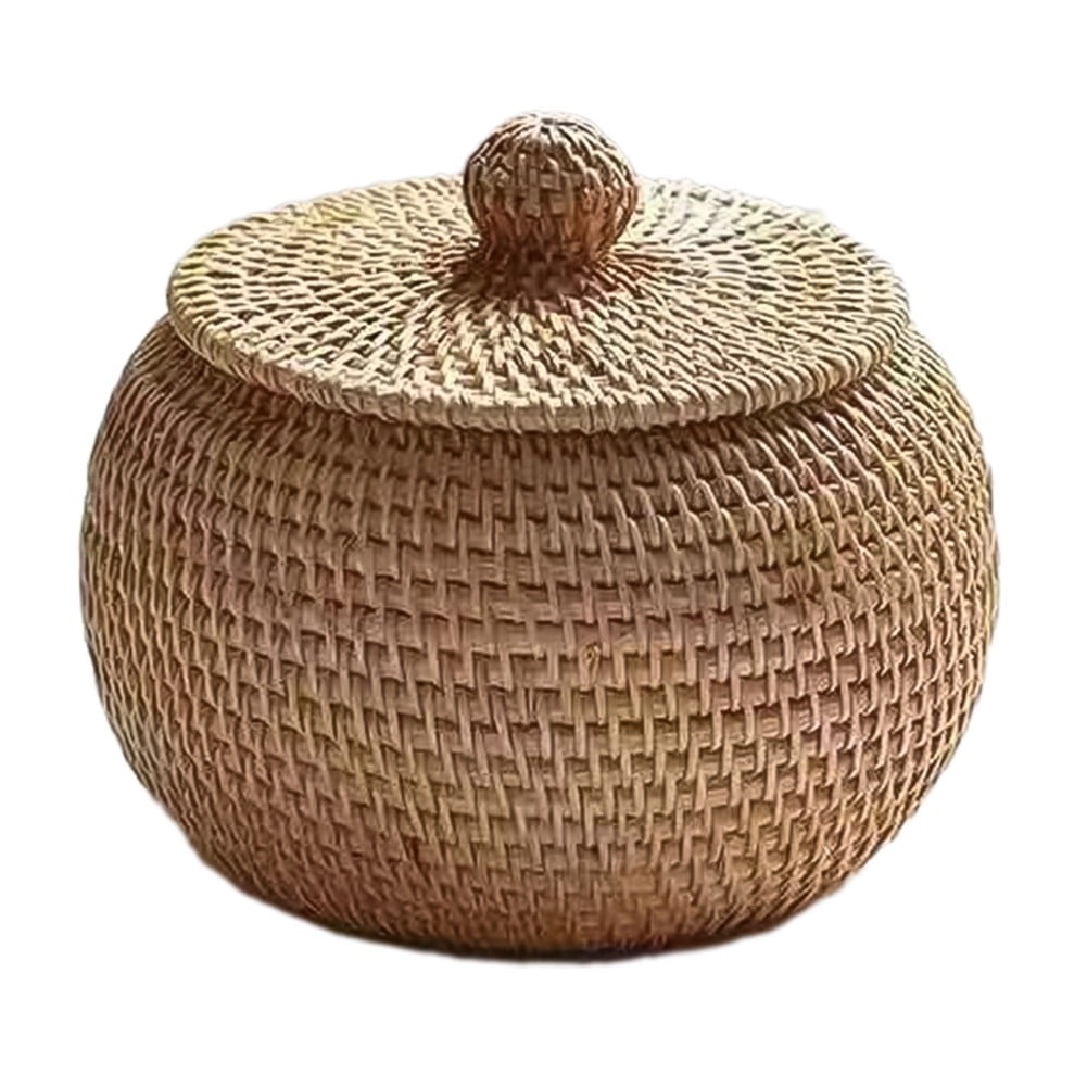 Arkzeo Storage Box Rattan Woven Storage Basket Multi-Functional Sturdy ...