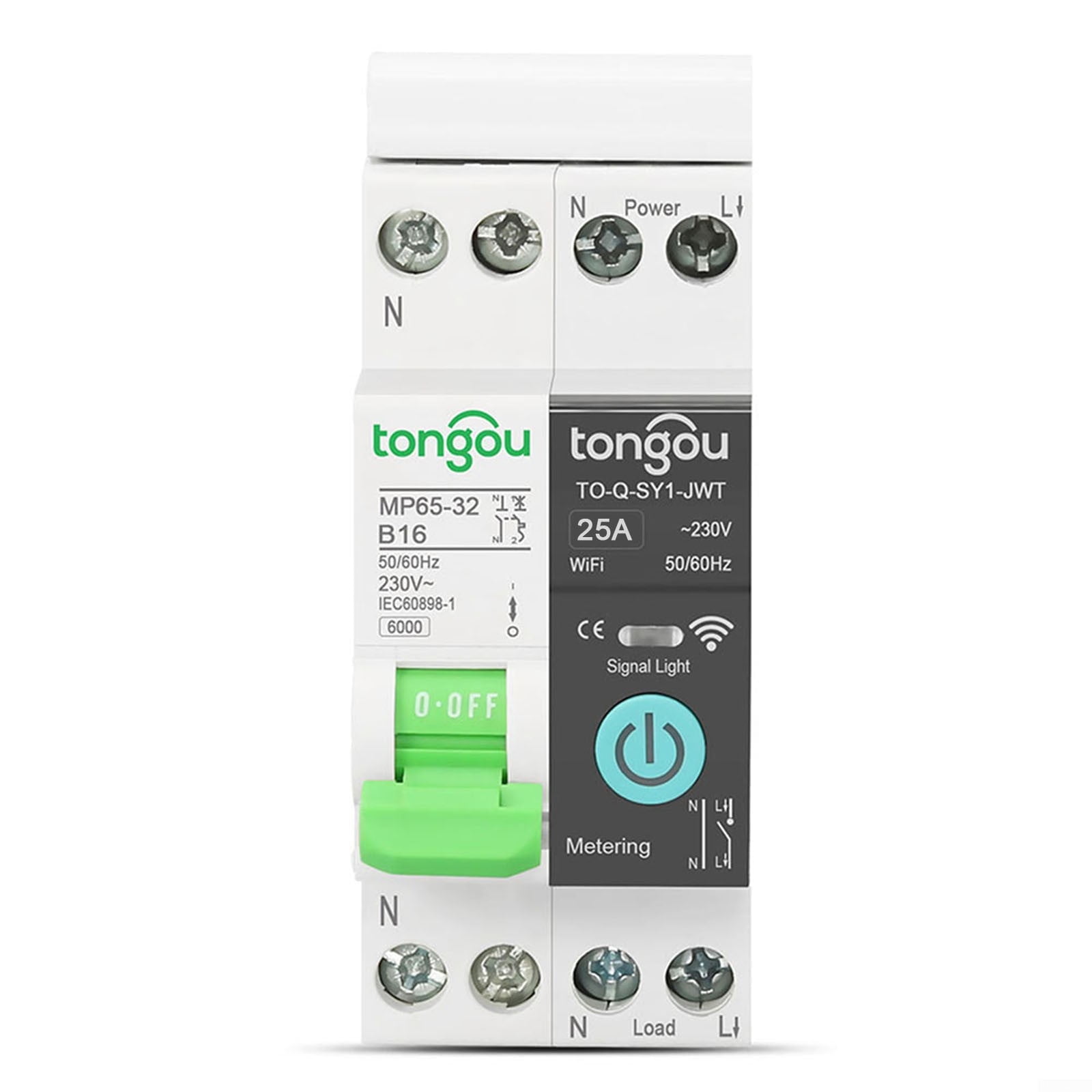 Arkzeo TUYA MCB WIFI Smart Circuit Breaker With Metering 1P 32A Control ...