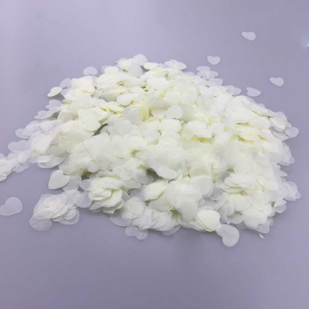 Arkzeo Tissue Paper Confetti Biodegradable White Heart Confetti ...