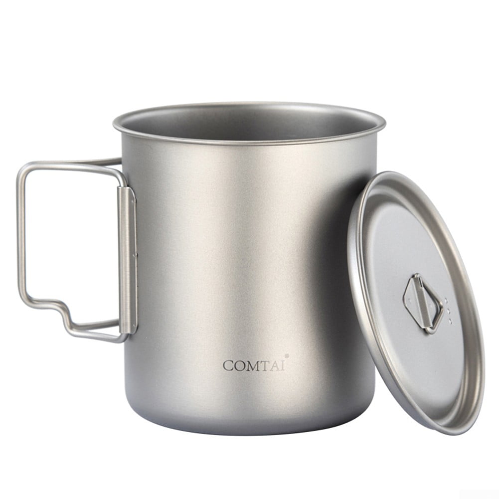 Arkzeo Titanium Pot Camping Water Cup Coffee Mug Lightweight Camping ...