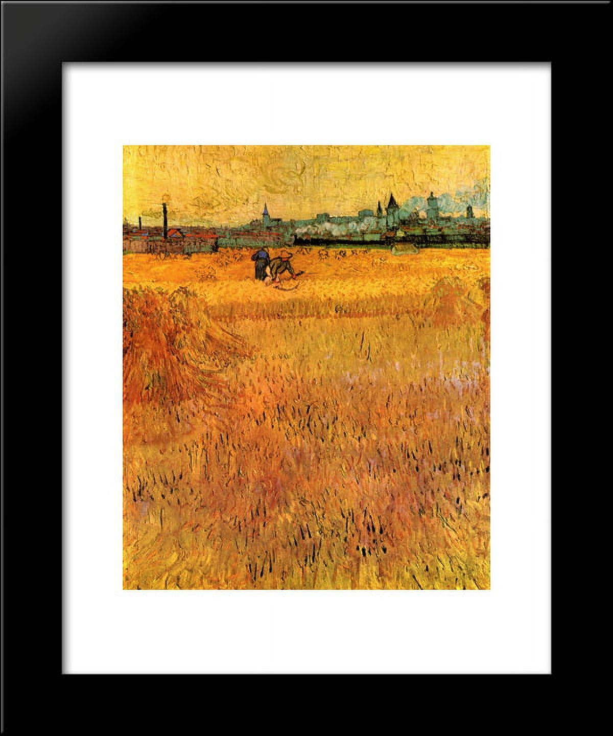 Arles View from the Wheat Fields 20x24 Framed Art Print by Vincent van ...