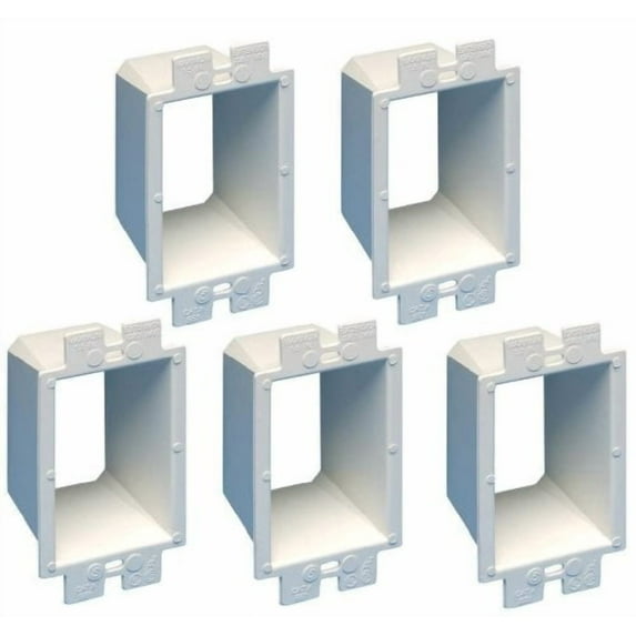 Arlington BE1-5 Electrical Outlet Box Extender, 1-Gang, White, 5-Pack ...