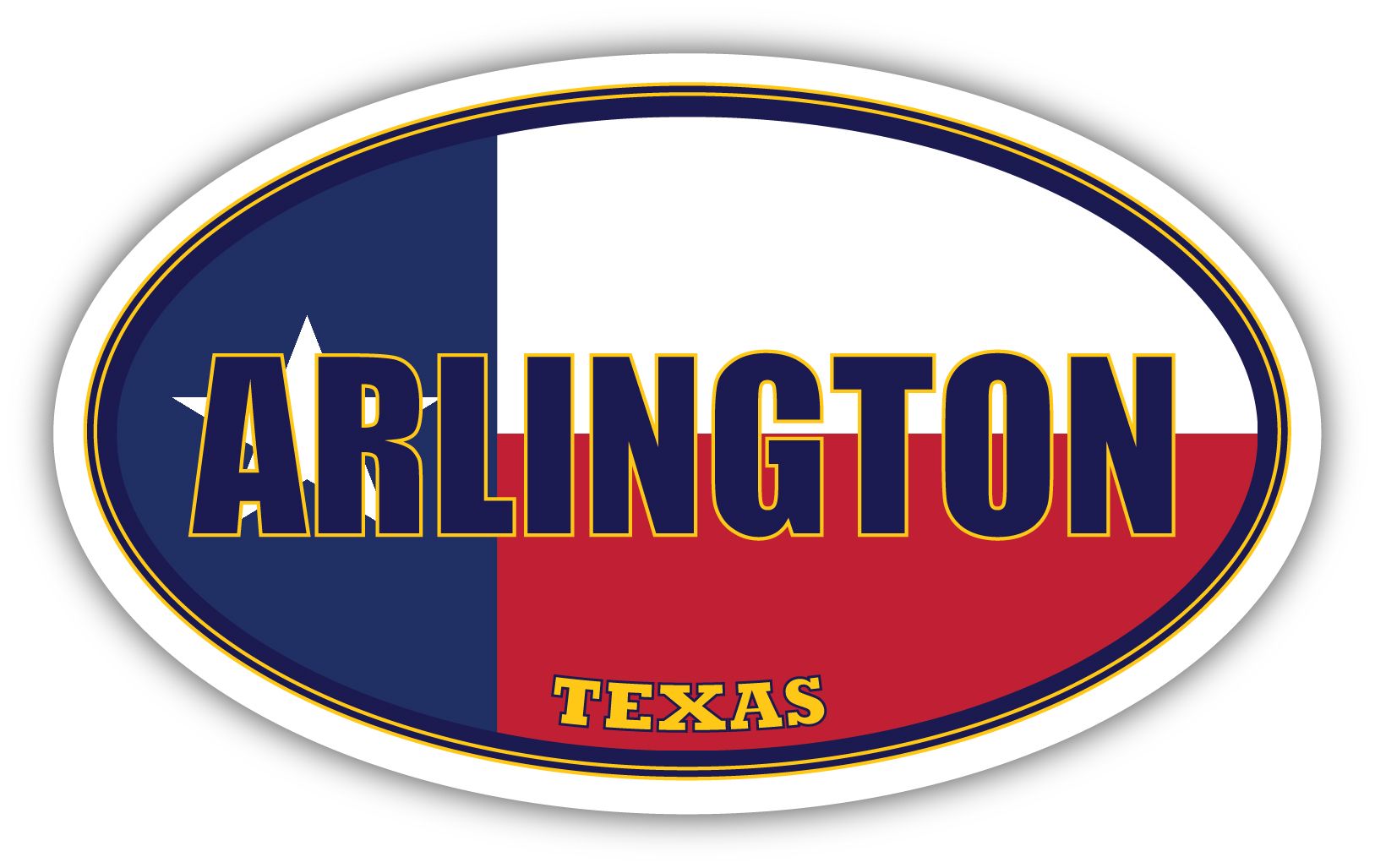Arlington City Texas State Flag | TX Flag Tarrant County Oval State ...