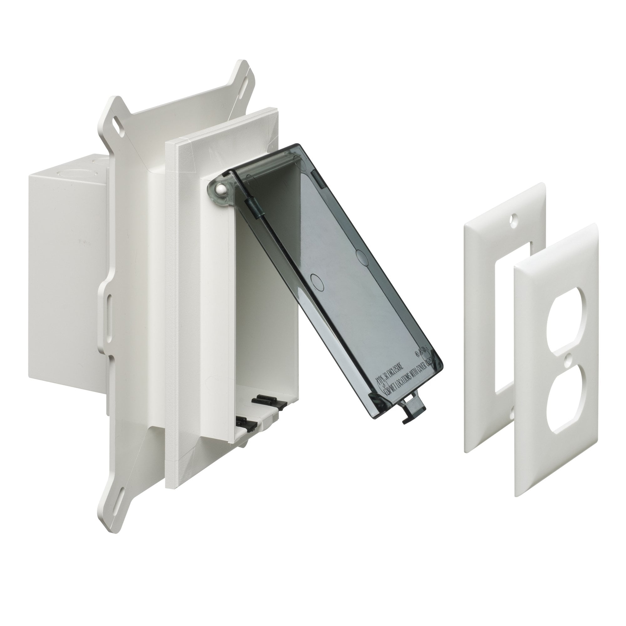 Arlington IN BOX Recessed Outlet Box Wall Plate Kit, Vinyl Siding ...