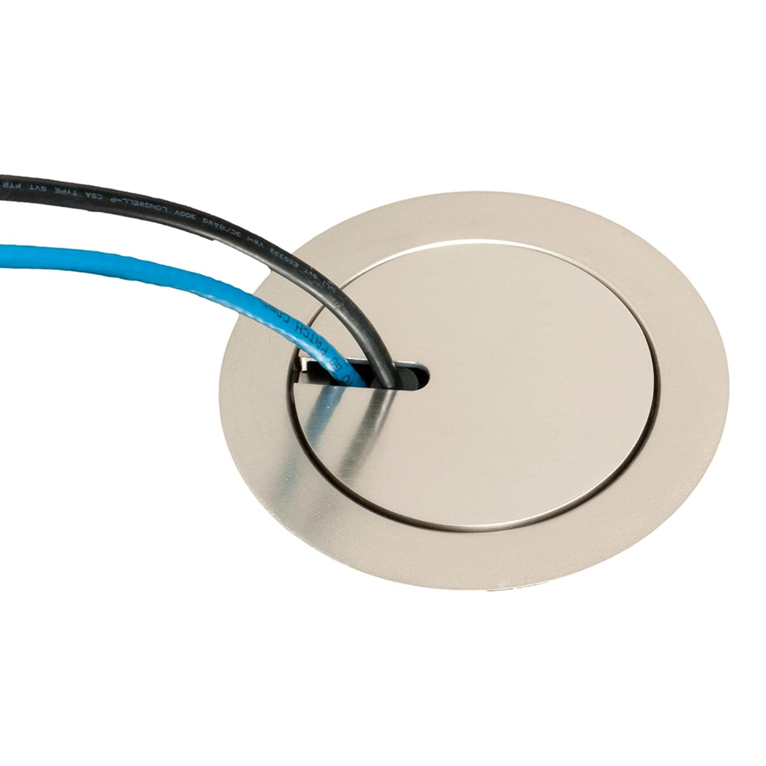 Arlington FLBC4580 Recessed Power and Data Round Floor Box for Existing or New Concrete Floor ...