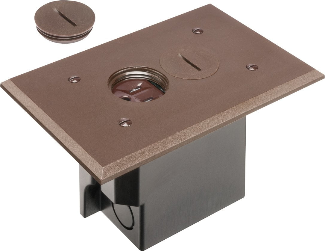 Arlington FLBR101BR Electrical Box Floor Kit with Outlet and Oversized ...