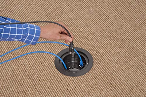 Arlington FLBR5420 Recessed Power and Data Round Floor Box (Black ...