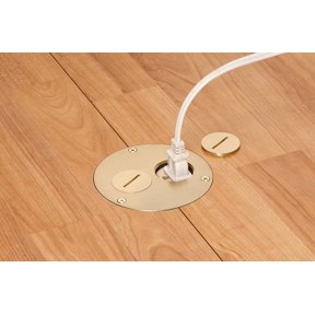 Brass Plated Concealed Receptacle Floor Box Kit - Walmart.com