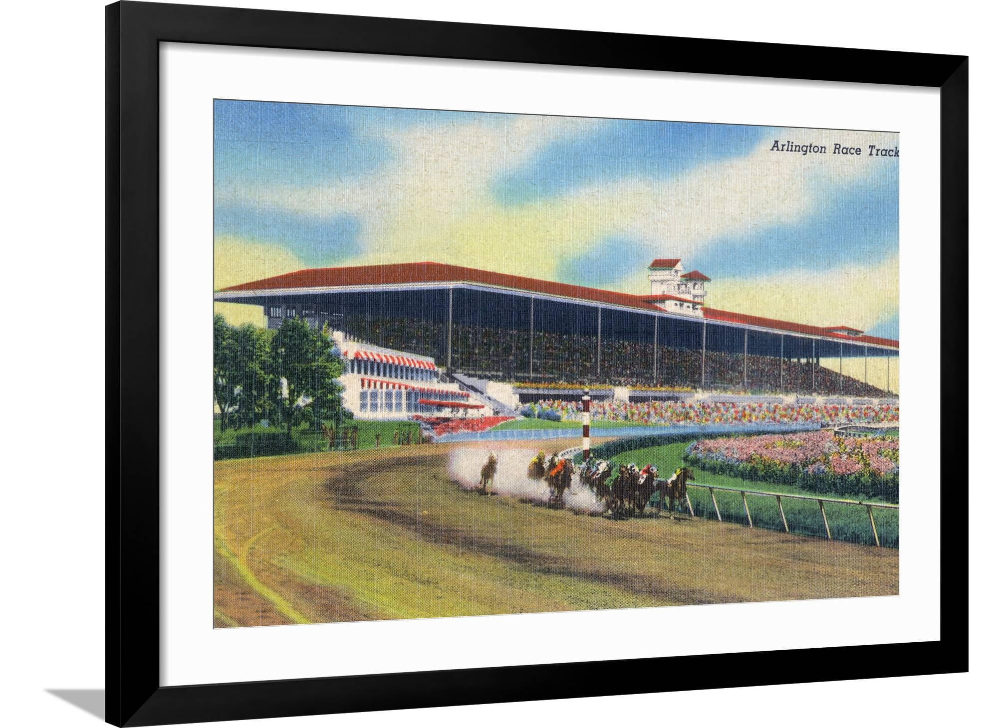 Art.com Arlington Heights, Illinois - Horse Race at Arlington Race ...