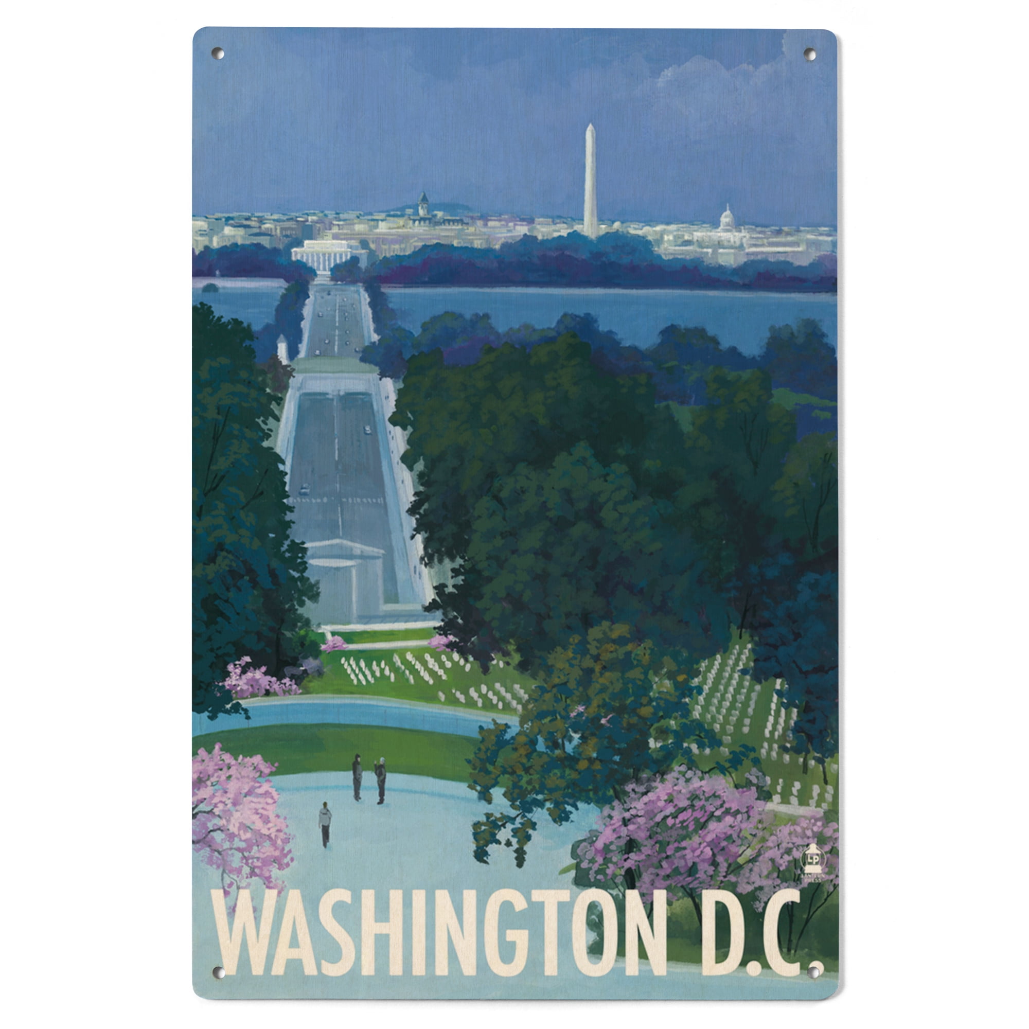 Arlington National Cemetery, Washington DC Birch Wood Wall Sign (6x9 ...
