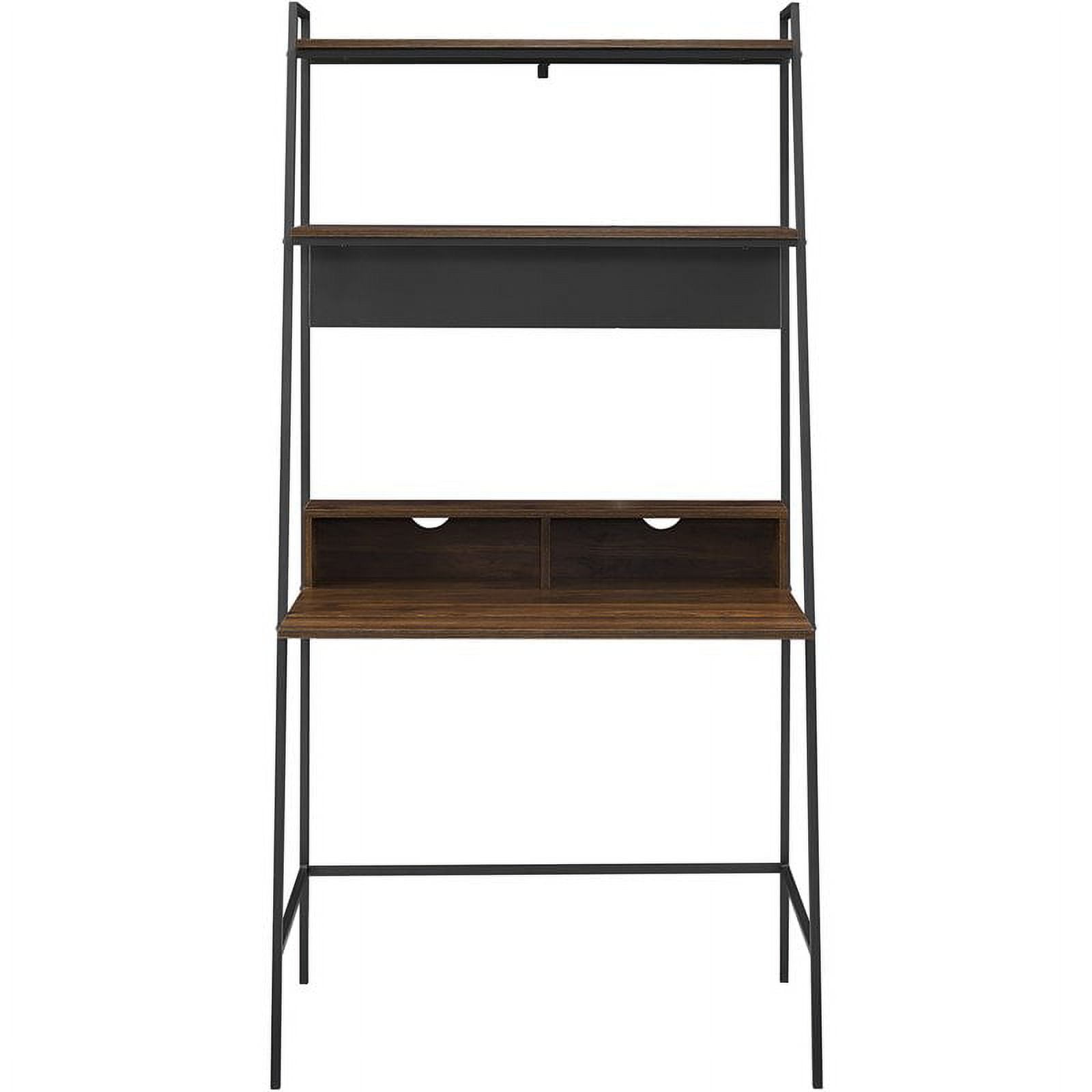 Arlo 36" Modern Wood Ladder Computer Desk in Dark Walnut - Walmart.com