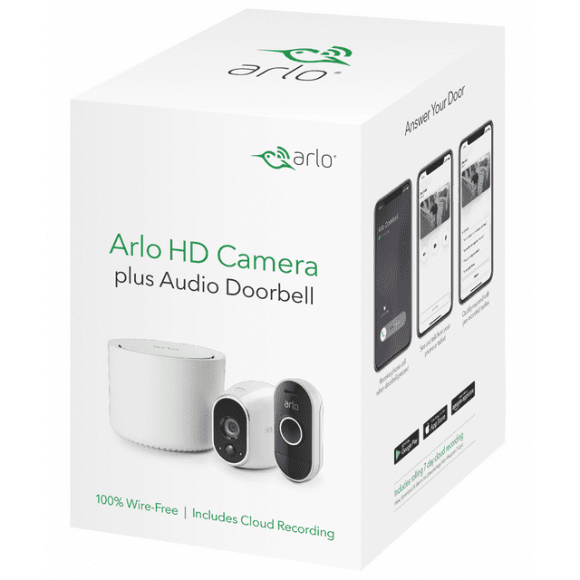 Arlo 720P HD Security Camera System with Audio Doorbell VMK3150 - 1 ...