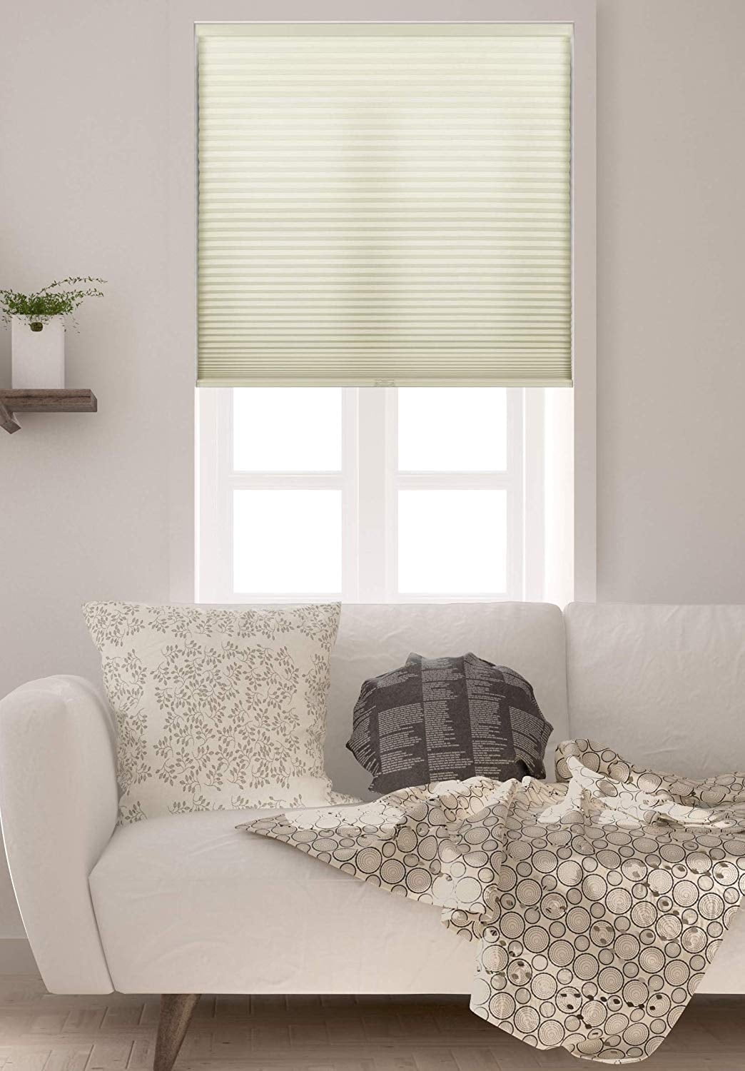 Arlo Blinds Single Cell Light Filtering Cordless Cellular Shades, Color ...