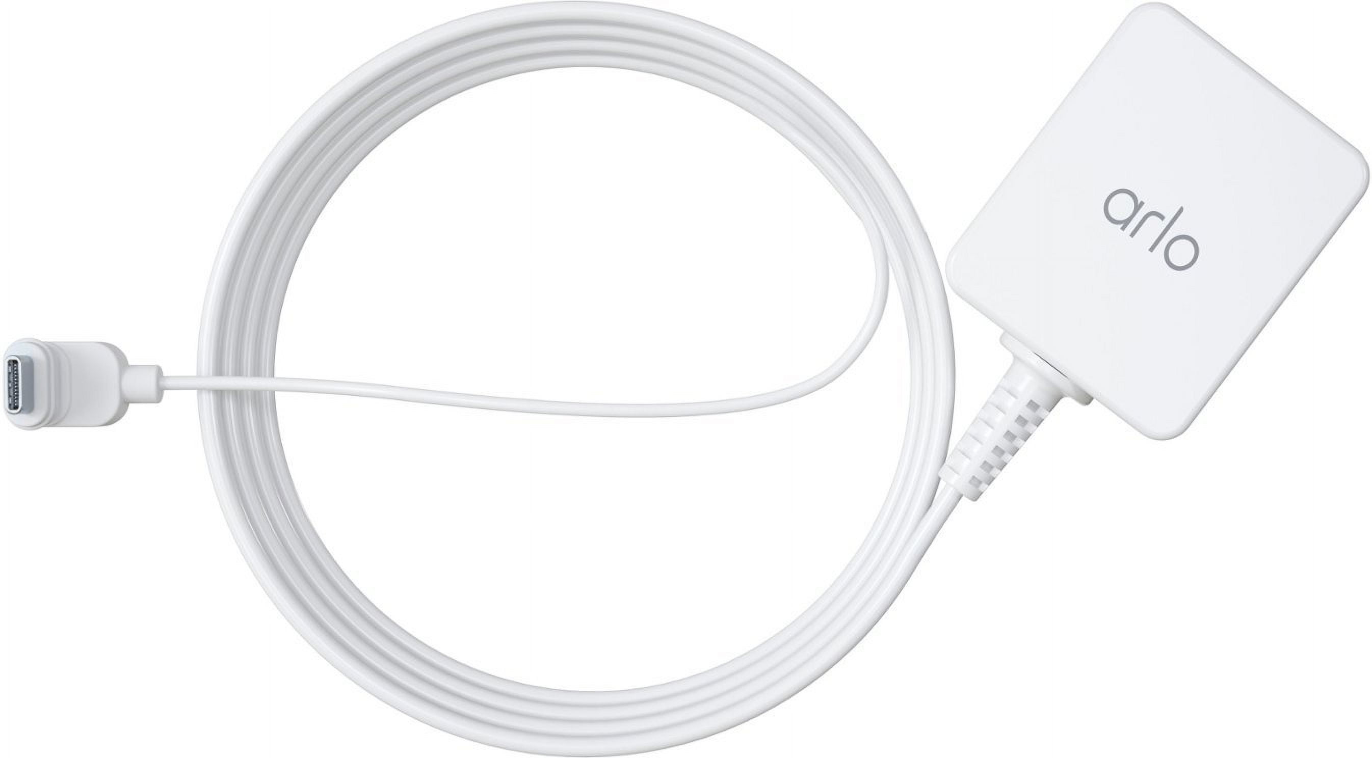 Arlo VMA5700100NAS 25' - Cord Style Straight - White - Outdoor Charging ...