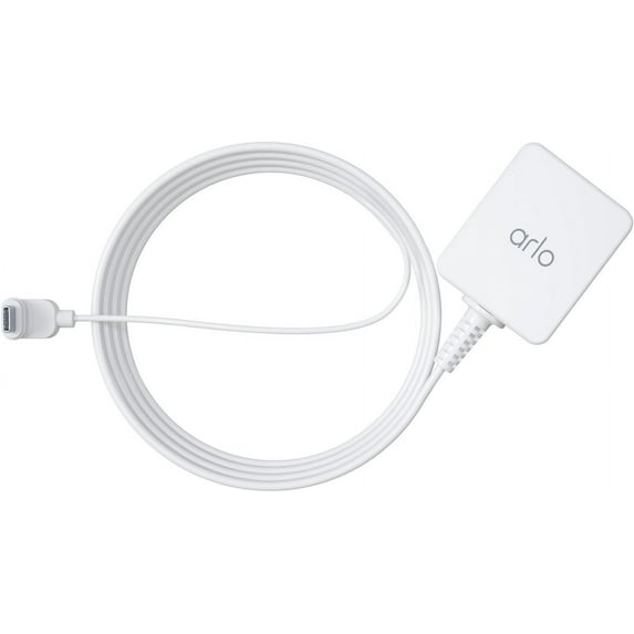 Arlo VMA5700100NAS 25' - Cord Style Straight - White - Outdoor Charging ...