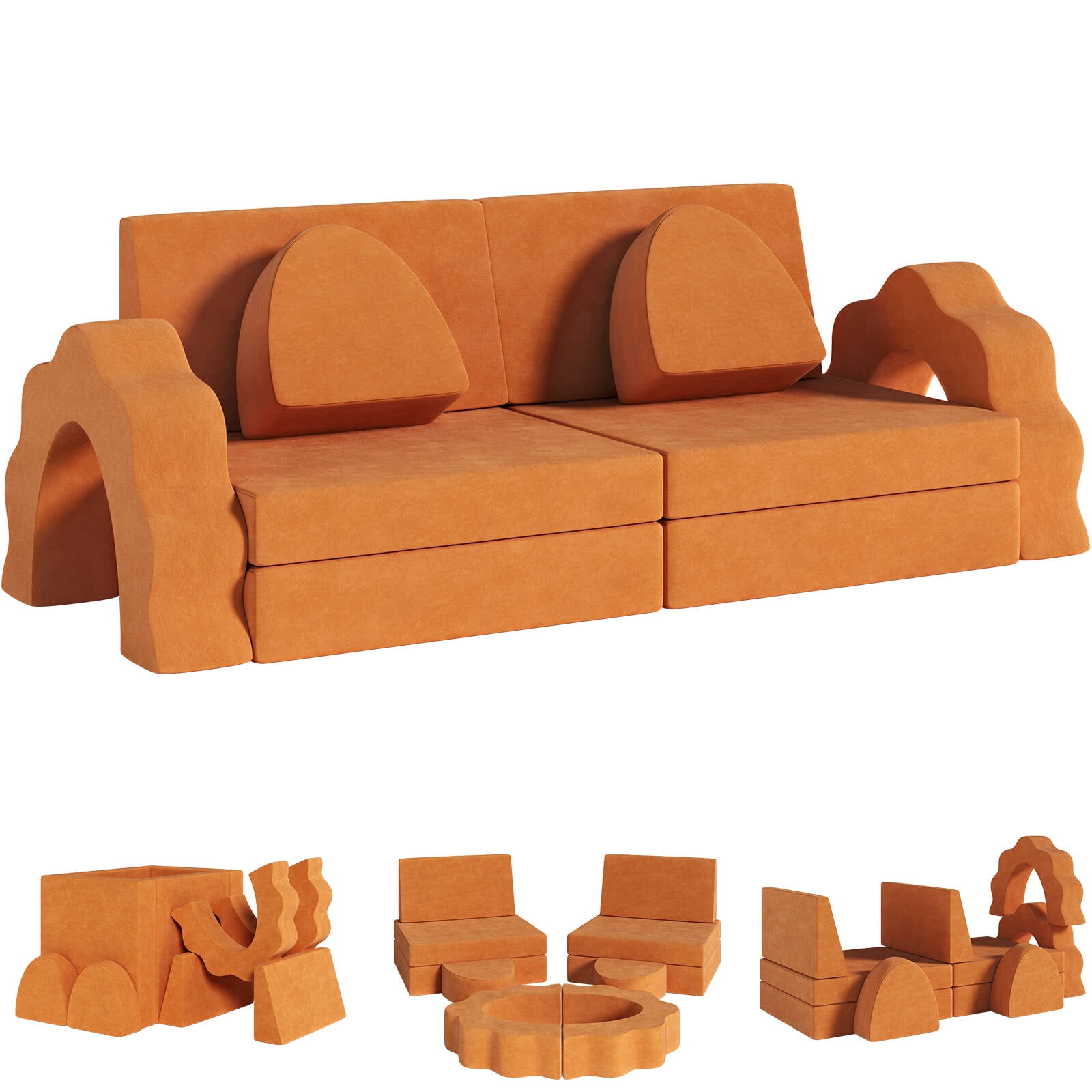 Arlopu 10-Pieces Kids Sofa Couch Linor Modular Kids Couch Modular ...