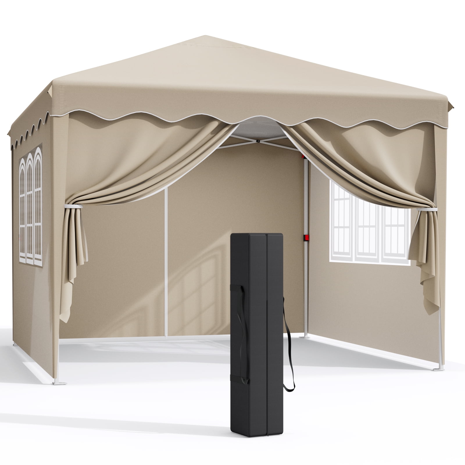 Arlopu 10'x10' Pop Up Canopy Tent with Sidewalls, Outdoor Instant ...