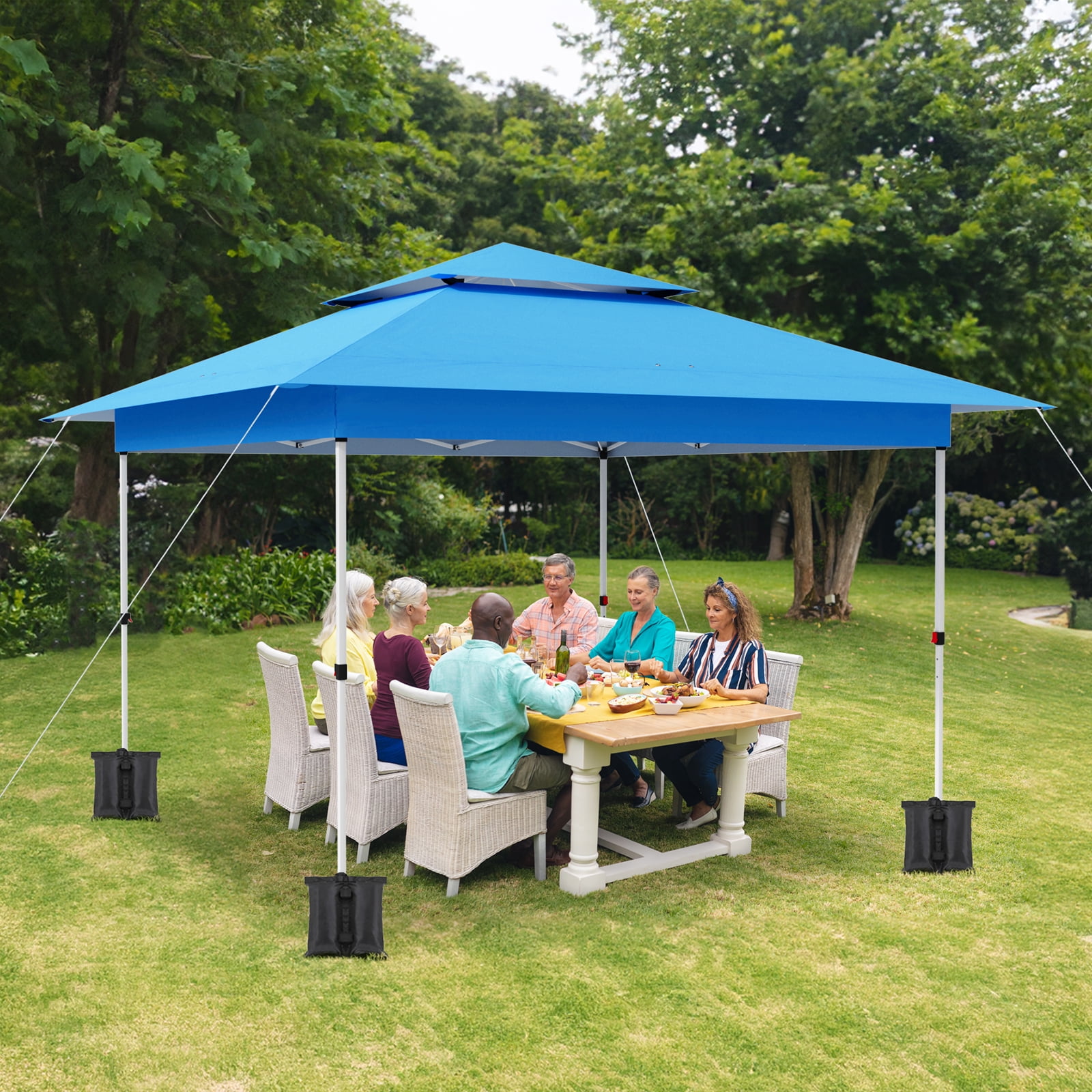 Ozark Trail 12' x 12' Straight Leg Instant Canopy, Dark Gray / Gazebo ...