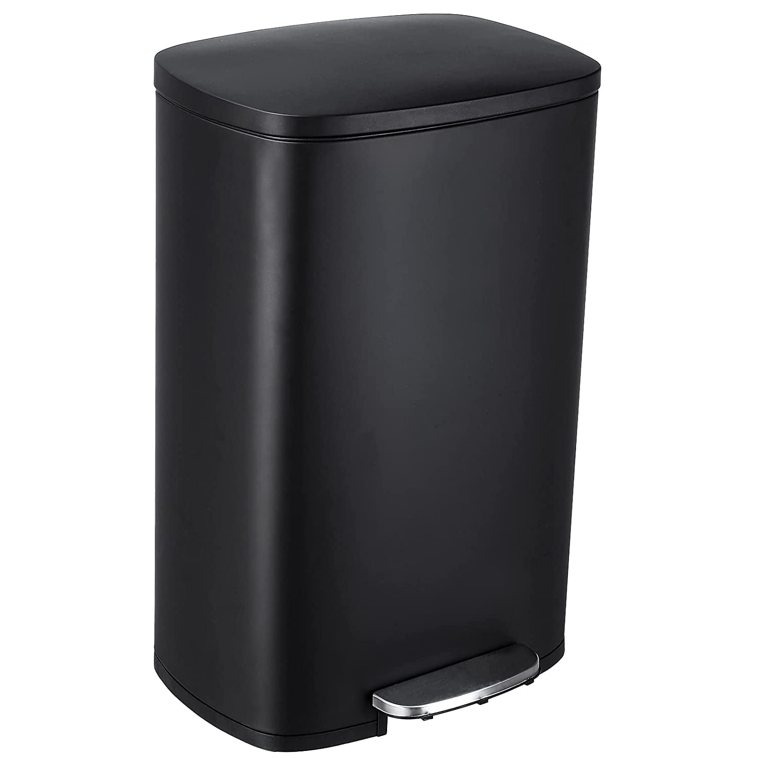 Arlopu 13.2 gal Stainless Steel Step Trash Can, Rectangular Bin with ...
