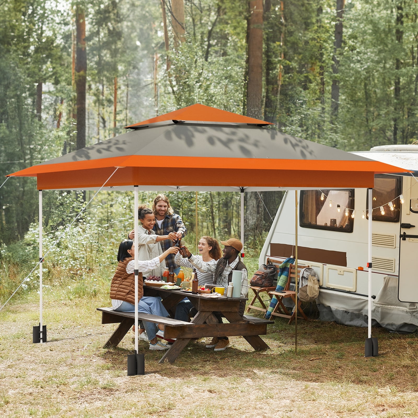 Arlopu 13x13ft Commercial Pop-up Canopy Instant Tent with 1-Person Set ...