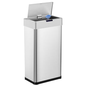 Pirecart 13.2 Gallon Automatic Trash Can, Stainless Steel, Touchless ...