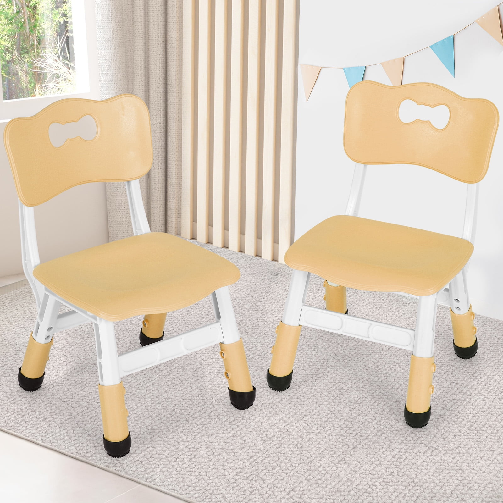 Arlopu School Child Stacking Chairs Set, 2 Pack Adjustable, Plastic ...