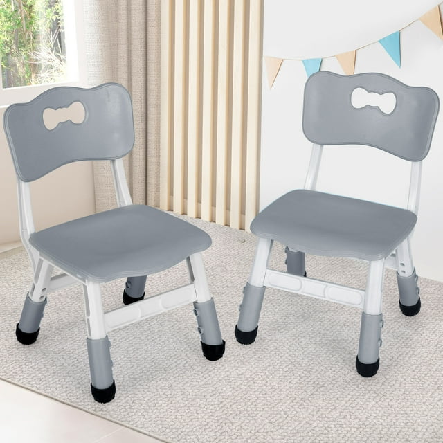 Arlopu 2pc Stackable Toddler Chairs Set, Adjustable Height, Durable ...