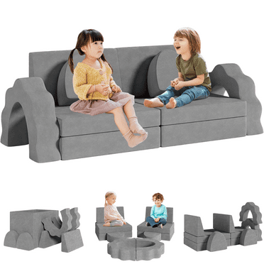 Little Nest Modular Adventure Couch Lunar Grey for Toddler - Walmart.com