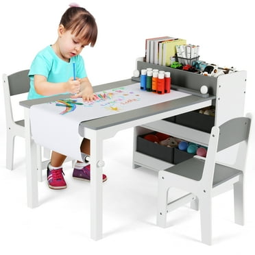 GDLF Kids Art and Craft Drawing Coloring Table Set with Chairs, Large ...