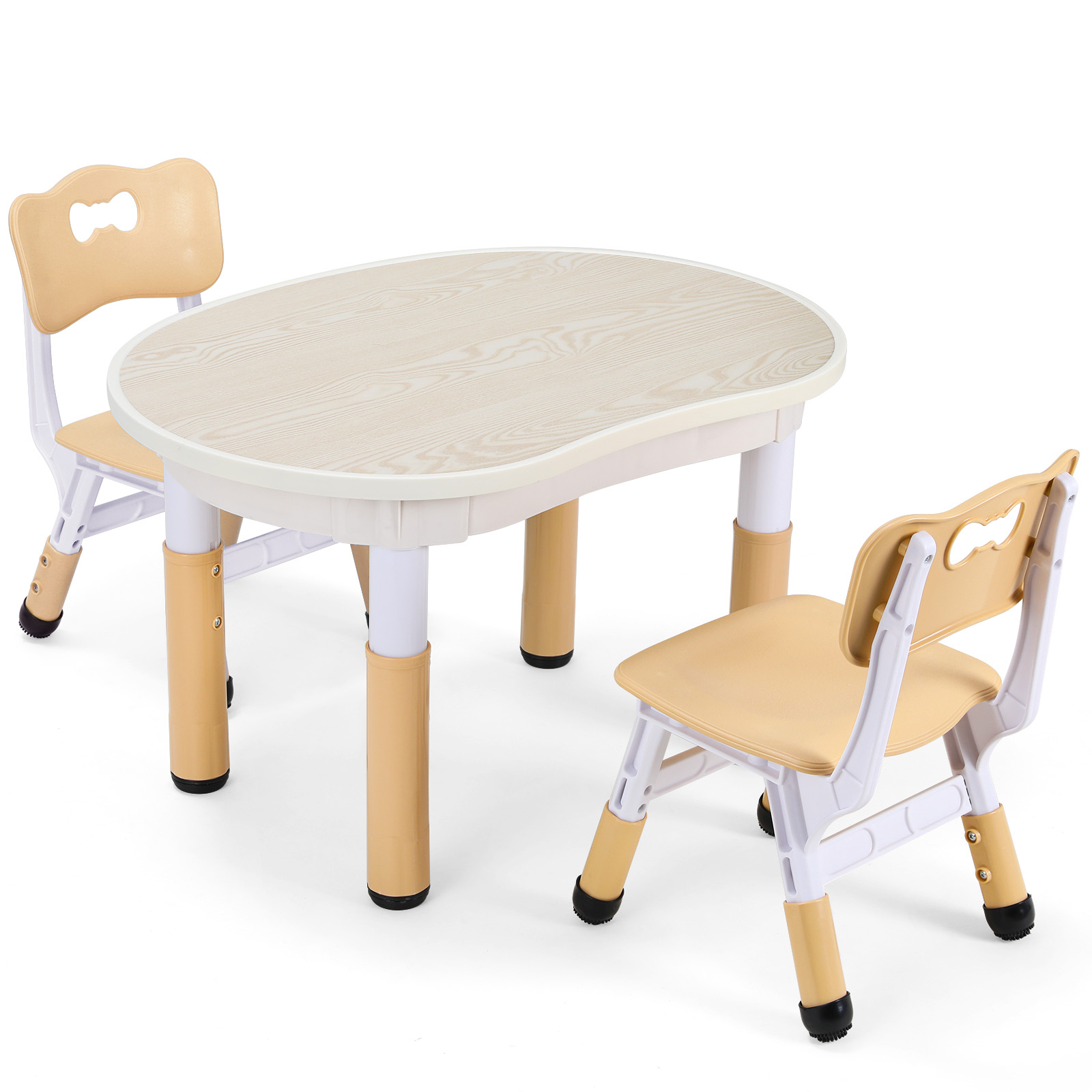 Gymax Kids Table & 2 Chairs Set Toddler Activity Play Dining Study Desk ...