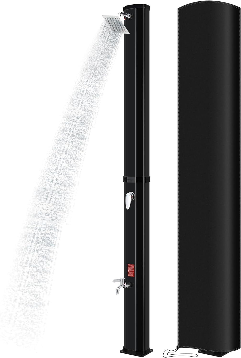 Arlopu Outdoor Solar Shower, 10.6 Gallon Solar Heated Shower with 360 ...