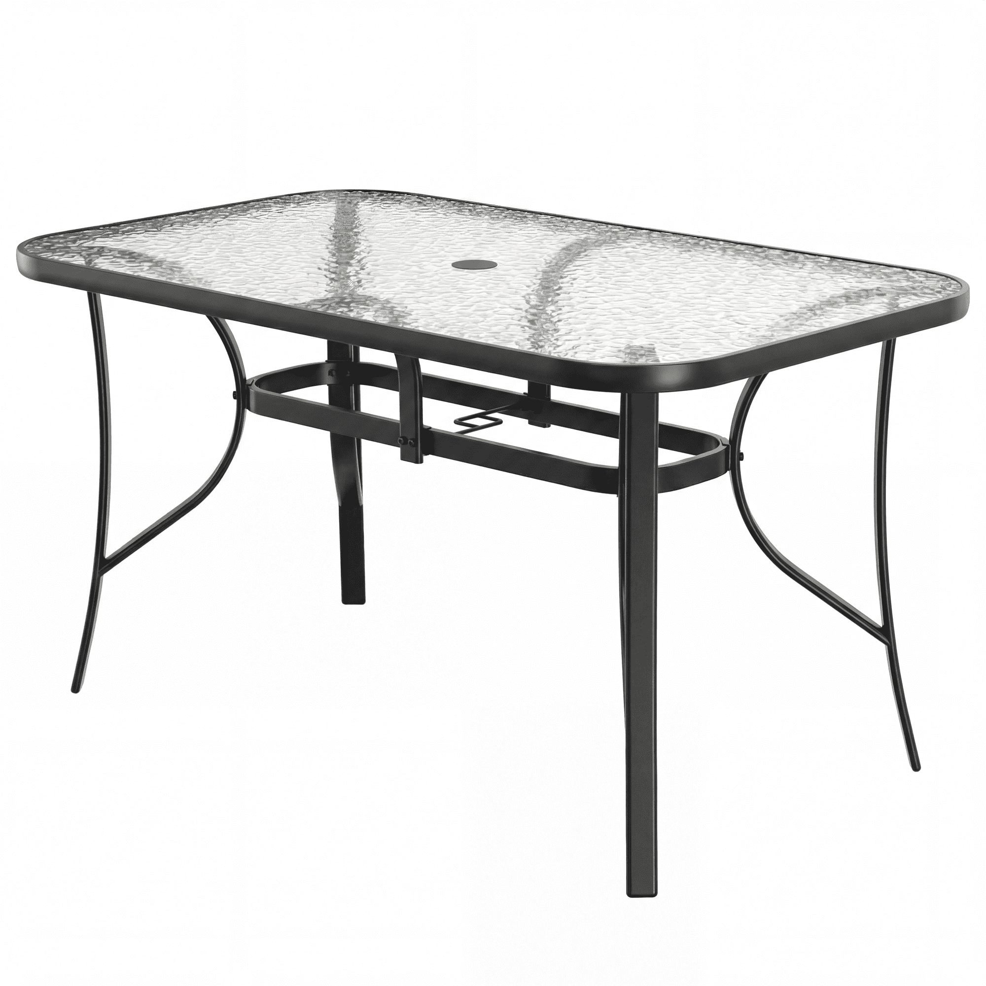 Arlopu Patio Tempered Glass Table, 30