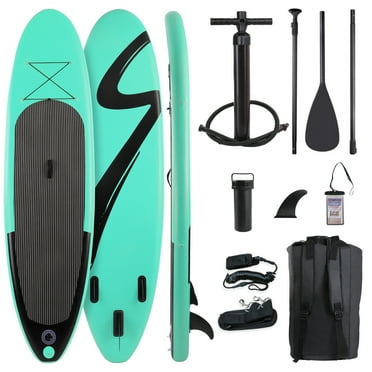 Goplus Large Inflatable SUP Board, Portable Paddle Board with 5D rings ...